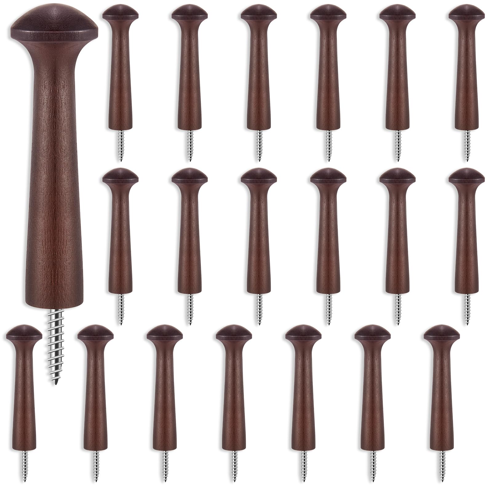 Snapklik.com : Jetec 20 Pieces Wooden Shaker Peg Wood Screw-on Shaker ...