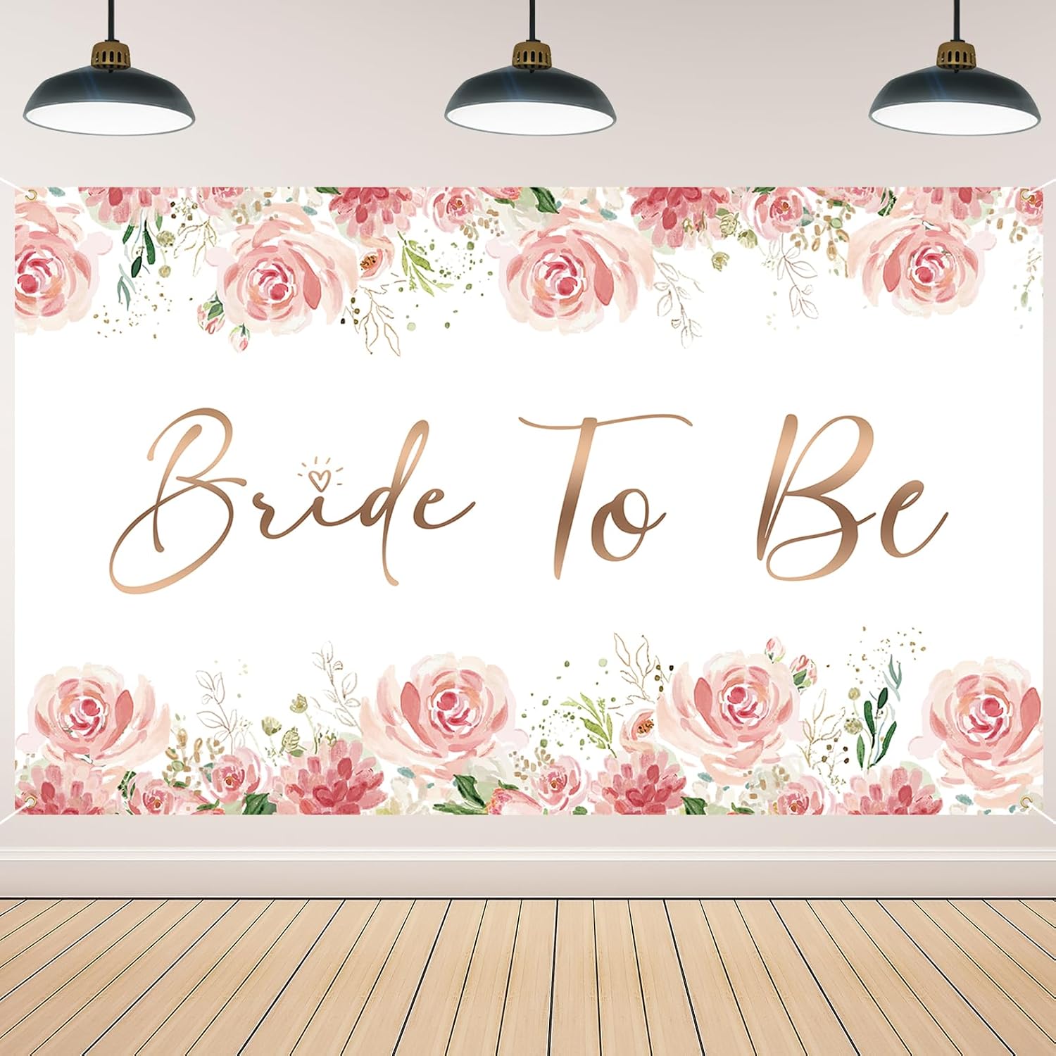 Amazon.com: Vlipoeasn Bride to Be Banner Backdrop, Flower Bachelorette ...