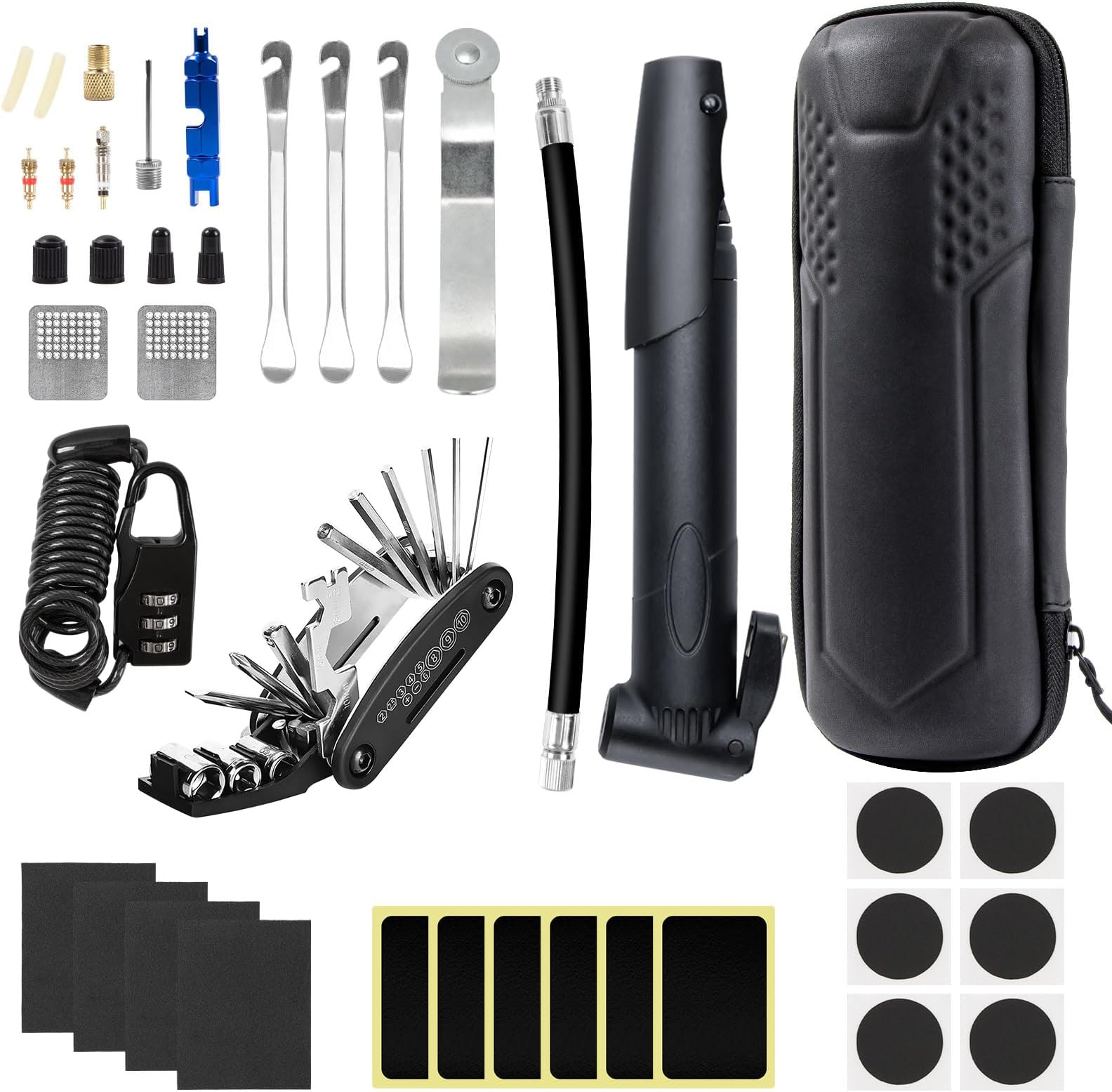 Kit Reparation Velo, Trousse Outils de Vélo, Outil Multifonction 16 en ...