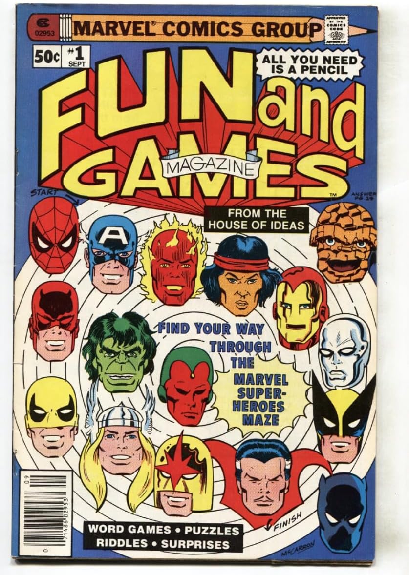 Amazon.com: MARVEL FUN AND GAMES #1-1979-1st issue-comic book : N/A, N ...