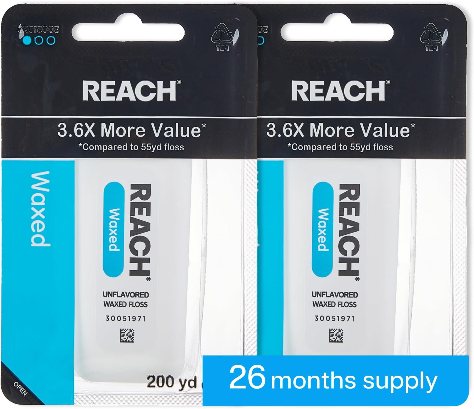 Amazon.com : REACH Waxed Dental Floss, Unflavored, 3.6X More Value ...