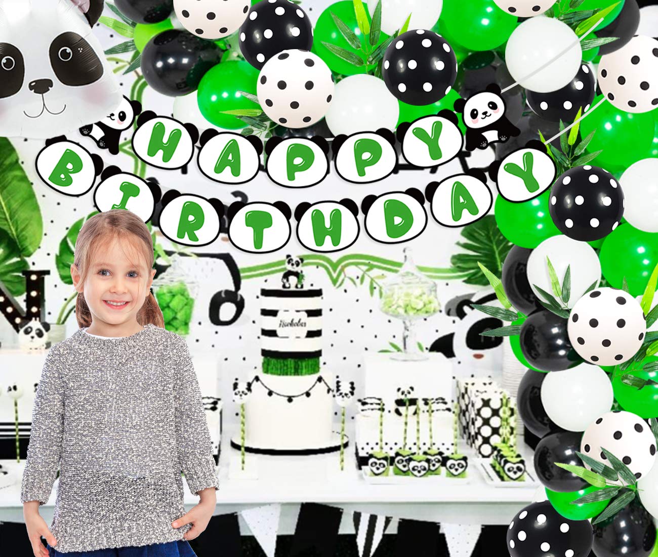 Panda Birthday Decorations for Girls Boys Balloon Garland Kit, Panda ...