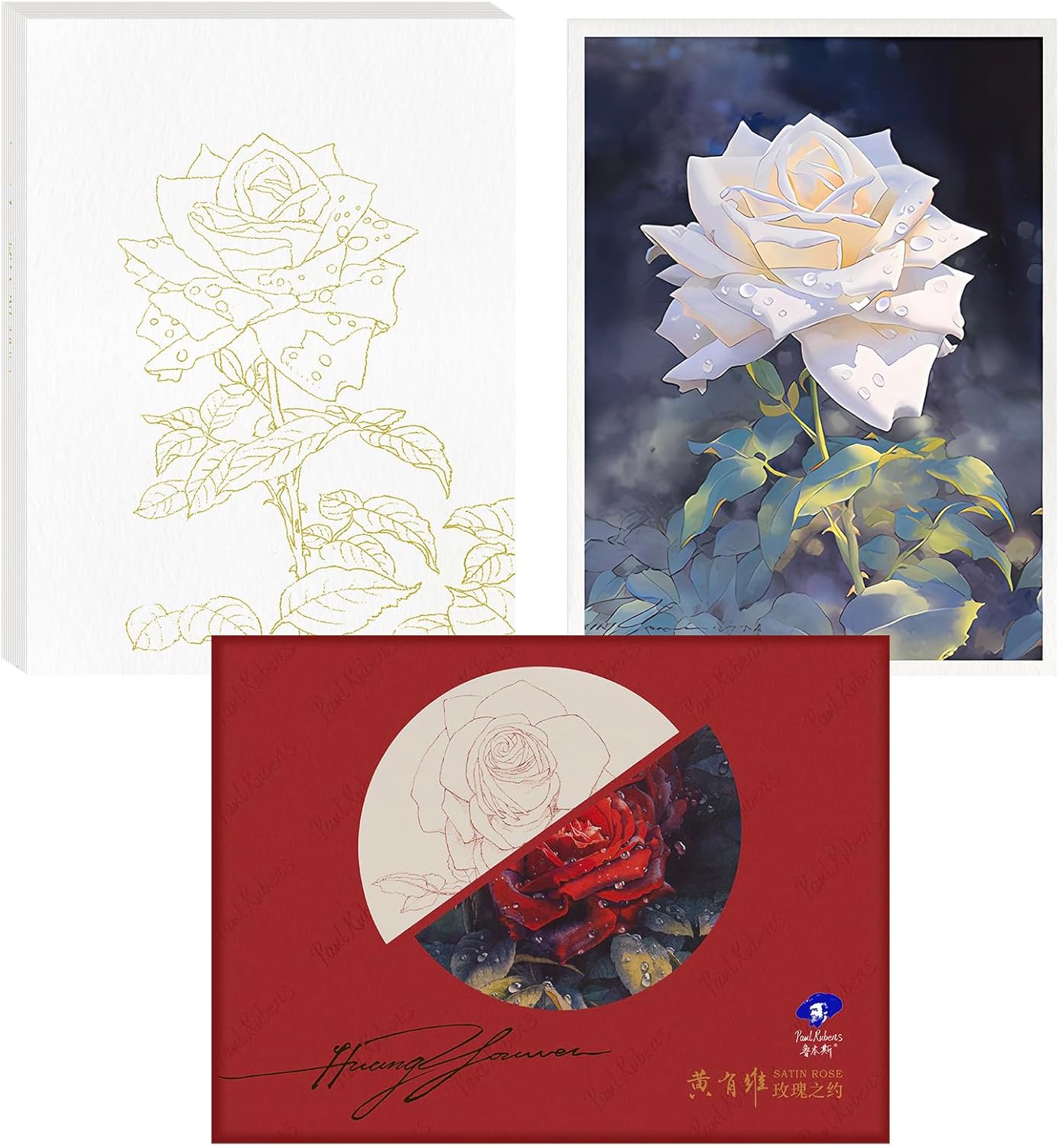 Amazon.com: Paul Rubens Watercolor Coloring Paper, 10.2 X 7.2 Inches ...