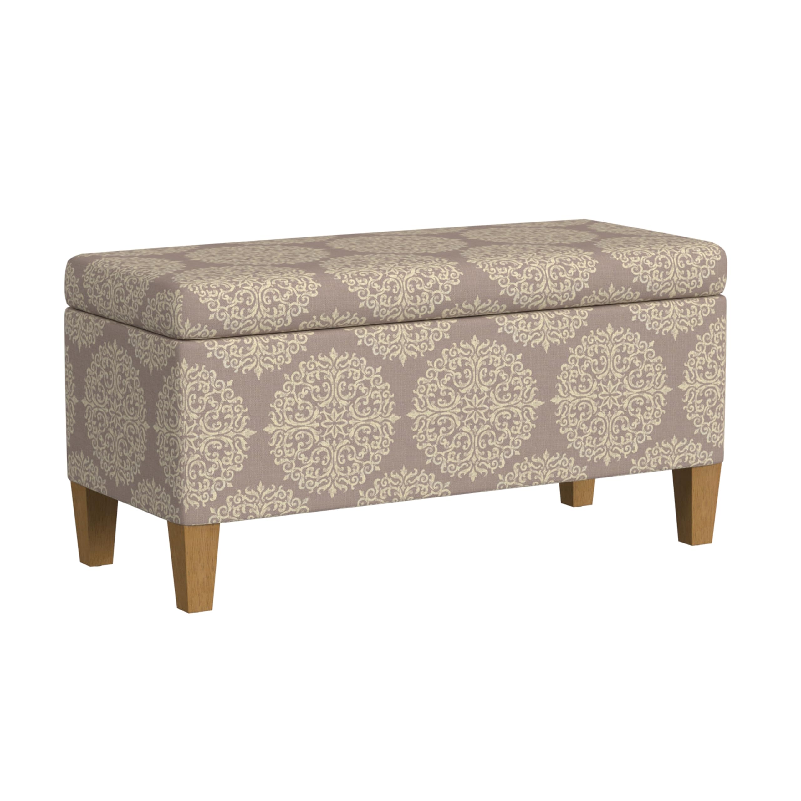 Amazon.com: HomePop Drake Large Decorative Storage Bench -Brown ...