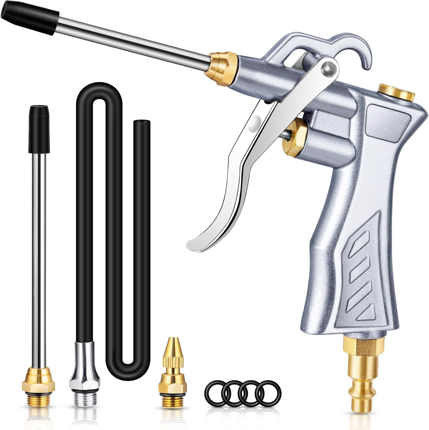 JASTIND Air Blow Gun with Adjustable Brass Air Nozzle, 2 Pcs Steel ...