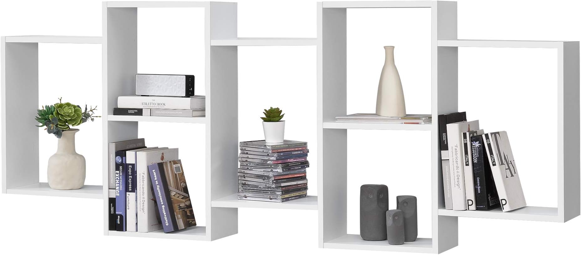 Scaffale da Parete (LxPxA) 160x18x110 cm Libreria Pensile con Ripiani ...