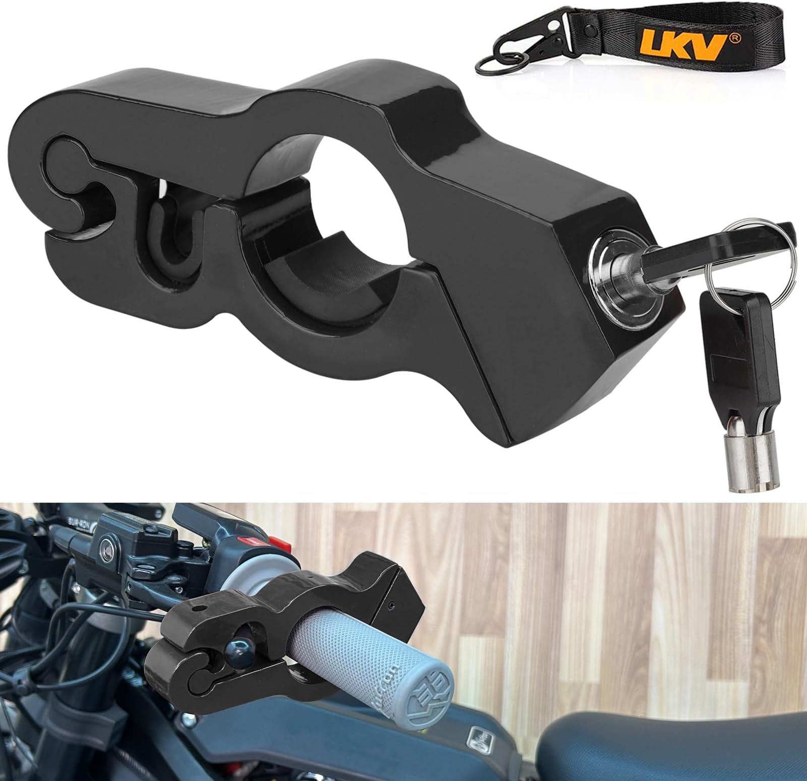 Amazon.com: QWORK Motorcycle Lock, 2 Pack Heavy Duty Anti-Theft ...