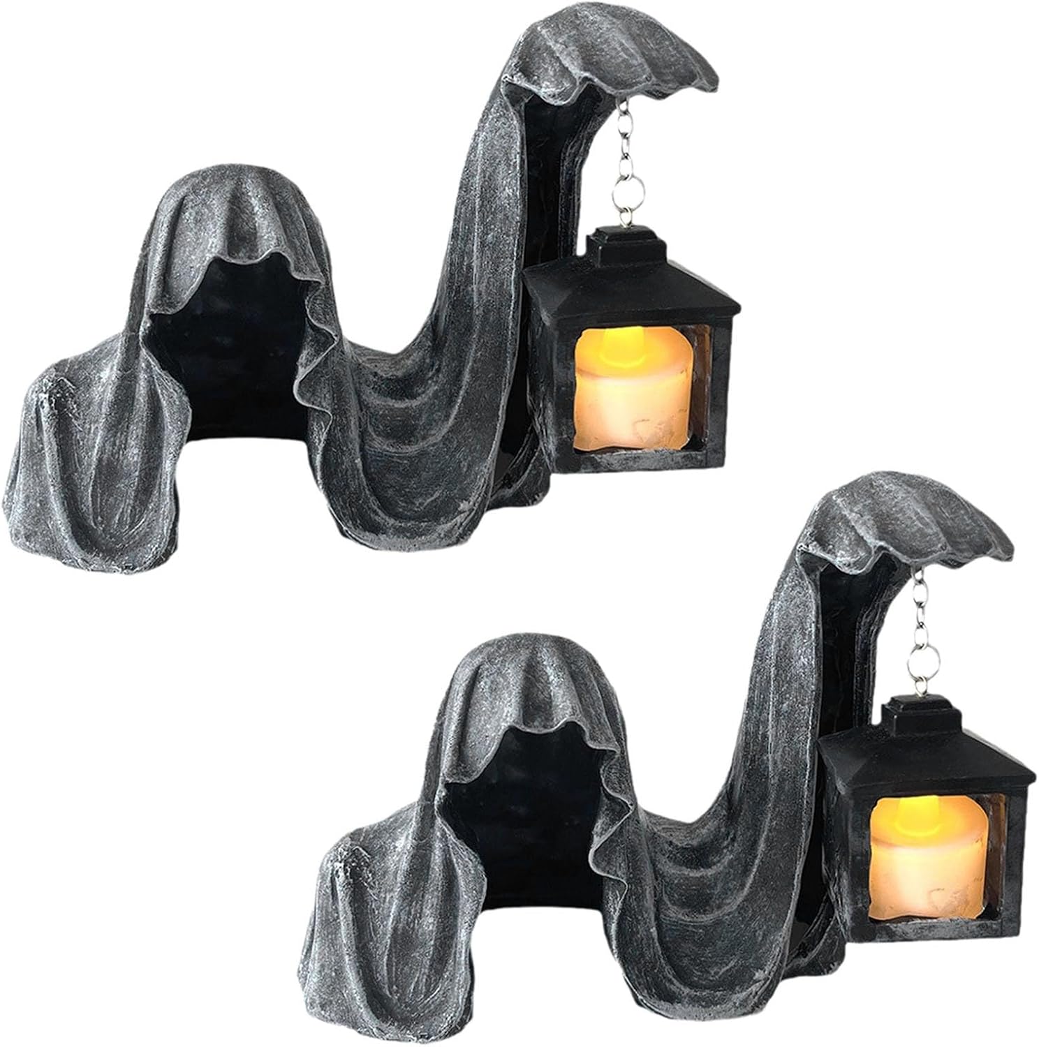 2Pack Faceless Ghost Lantern, Cracker Barrel Witch Decoration Lamp ...