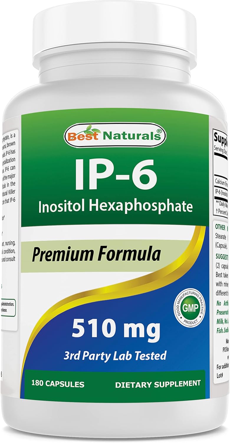 Amazon.com: Best Naturals IP-6 510 mg 180 Capsules : Health & Household