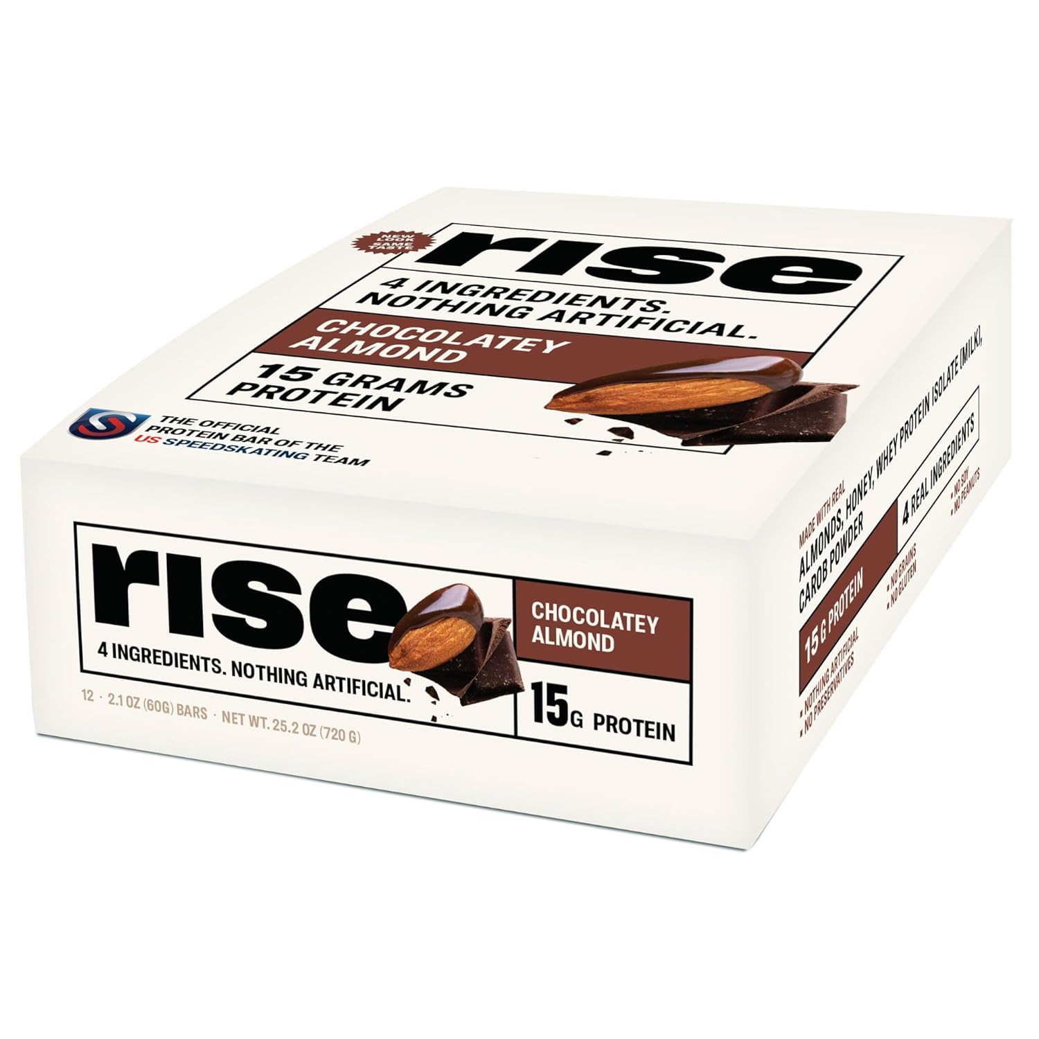 Amazon.com : Rise Whey Protein Bars - Chocolatey Almond | Breakfast Bar ...