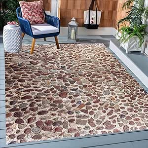 Amazon.com: Cobblestone 3D Area Rug 2x3 Retro Stone Pattern Waterproof ...