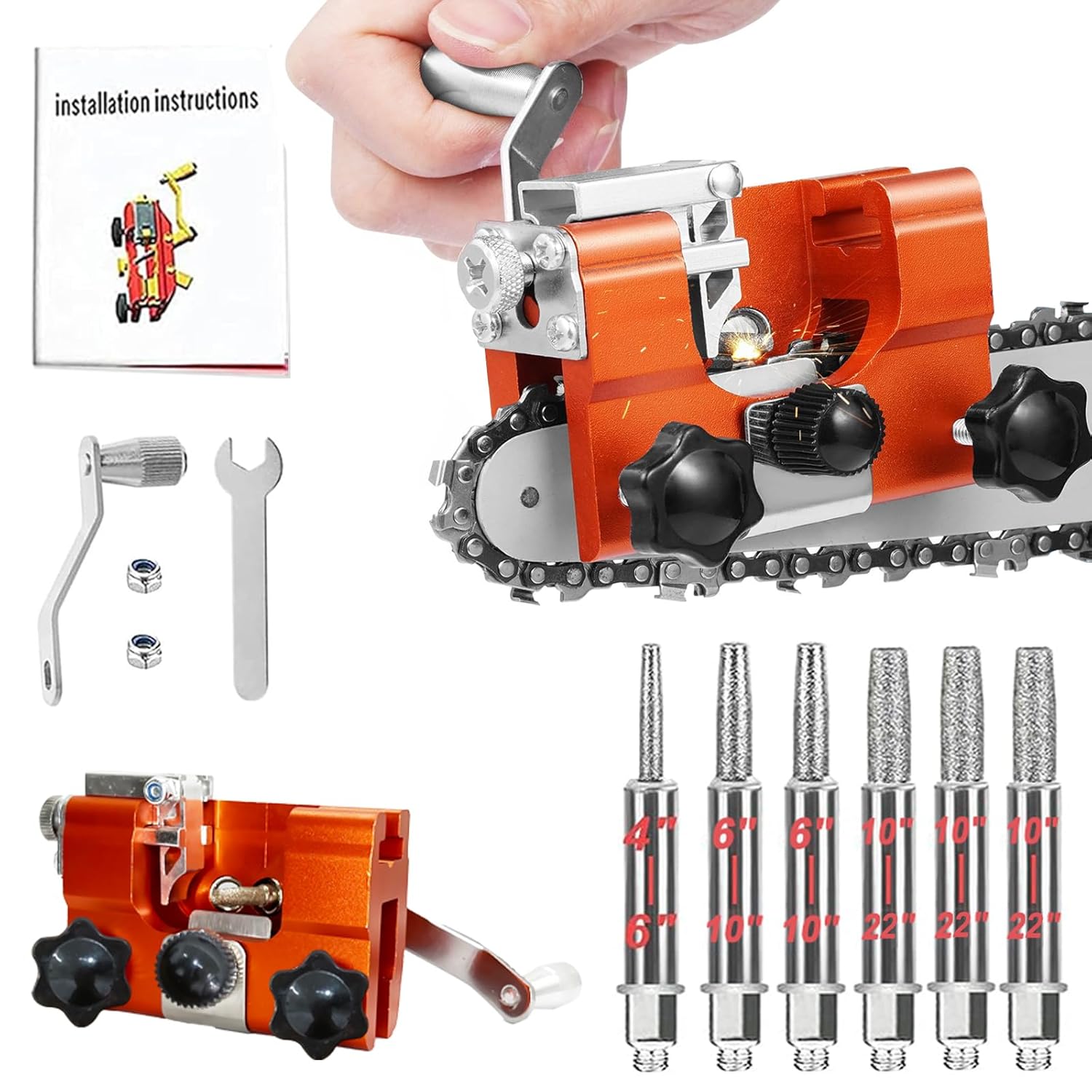 Chainsaw Sharpener, 2024 New Upgrade Portable Chain Saw Sharpening Tool ...