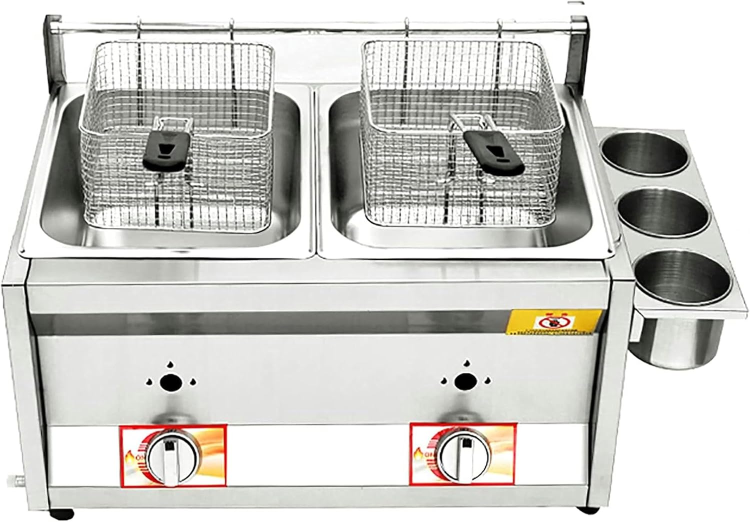 Amazon.com: 12L Double Pot Commercial Countertop Gas Fryer L-P-G Deep ...