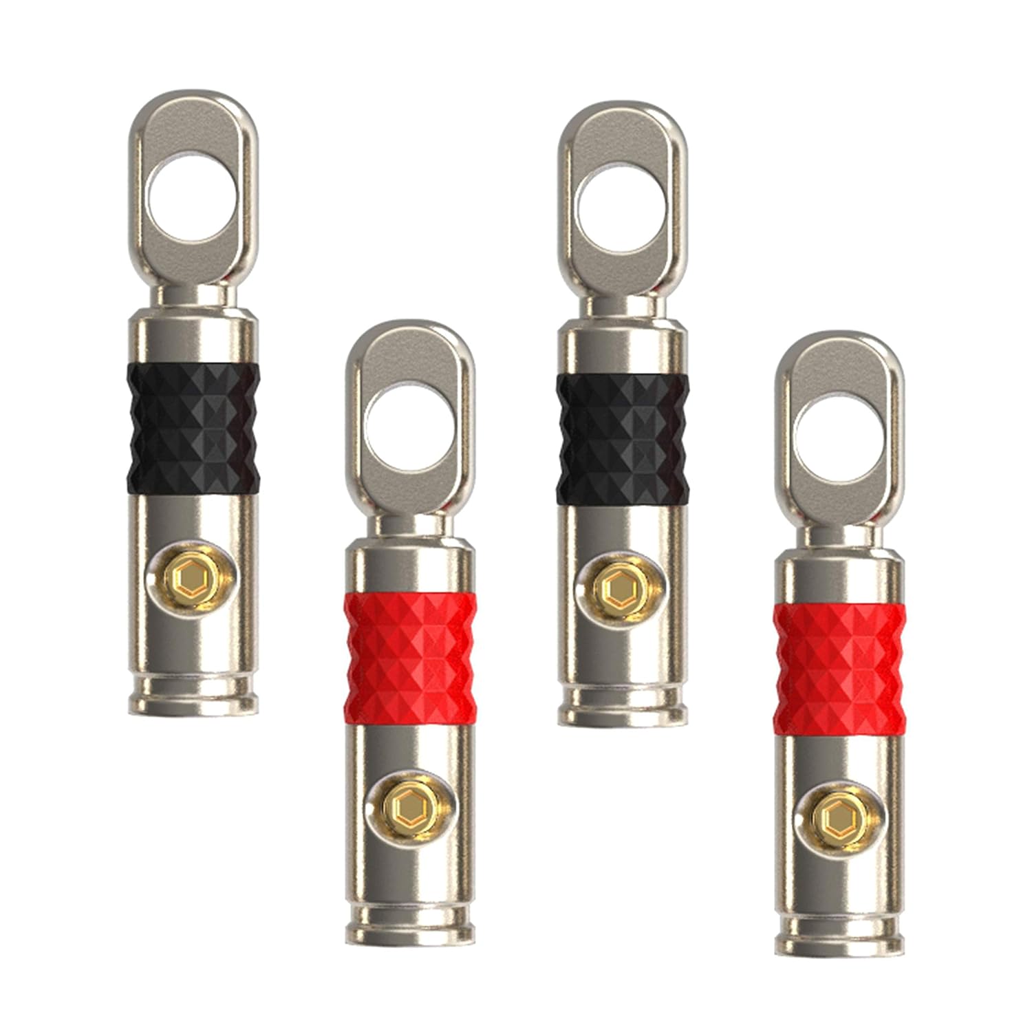 ROCKRIX True Copper 8 AWG Gauge Set Screw Battery Wire Connectors Ring ...