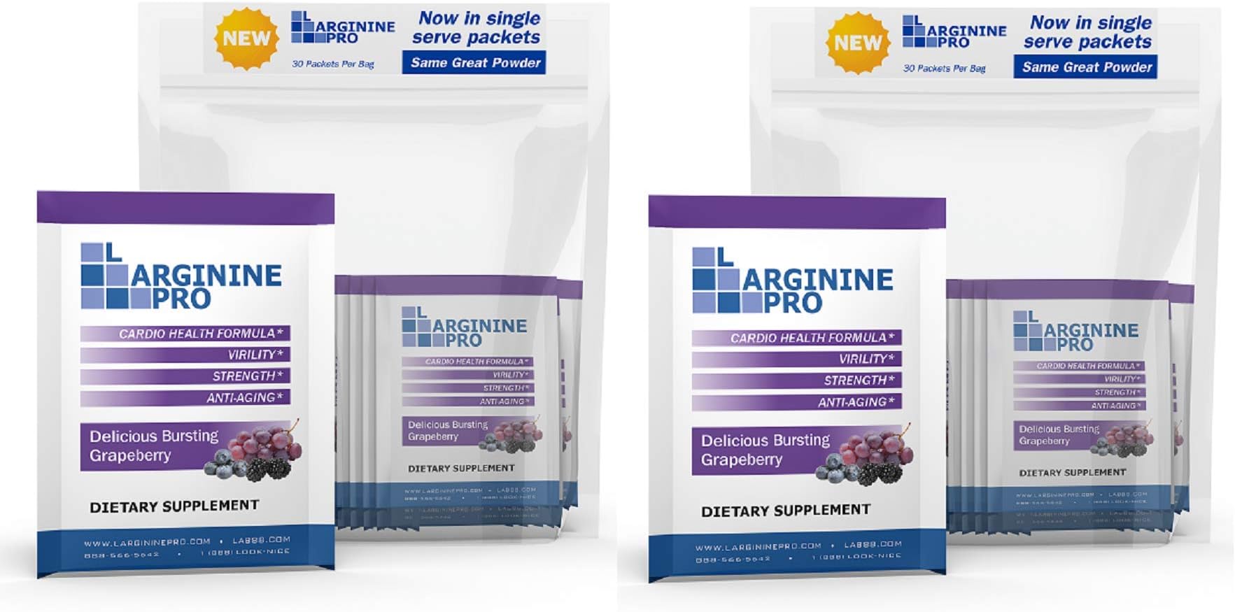Amazon.com: L-ARGININE PRO Supplement ON-The-GO Single Serve Travel ...