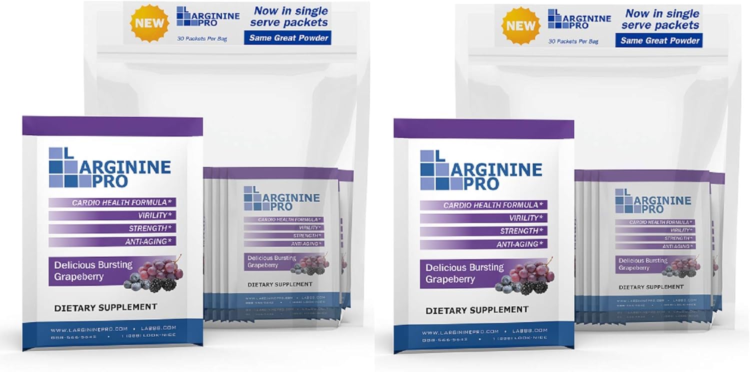 Amazon.com: L-ARGININE PRO Supplement Powder | 60 Packets Single Serve ...