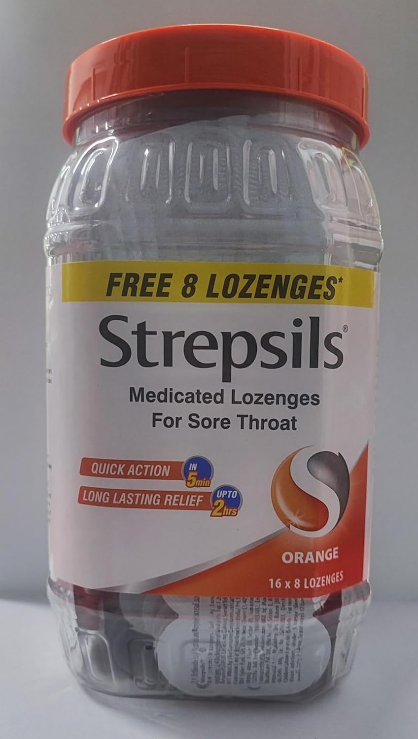 Strepsils - Bottle of 128 Lozenges (Orange) : Amazon.in: Health ...
