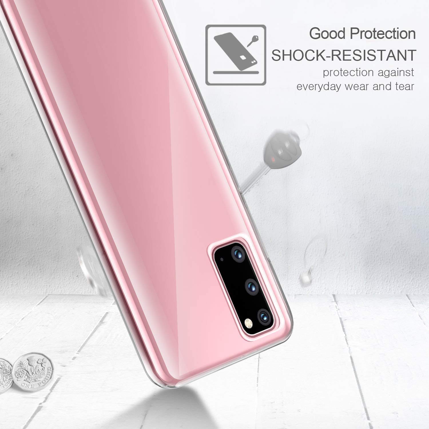 For Samsung S24 FE S23 A15 A25 A55 A35 A05S Clear Silicone Gel Phone ...