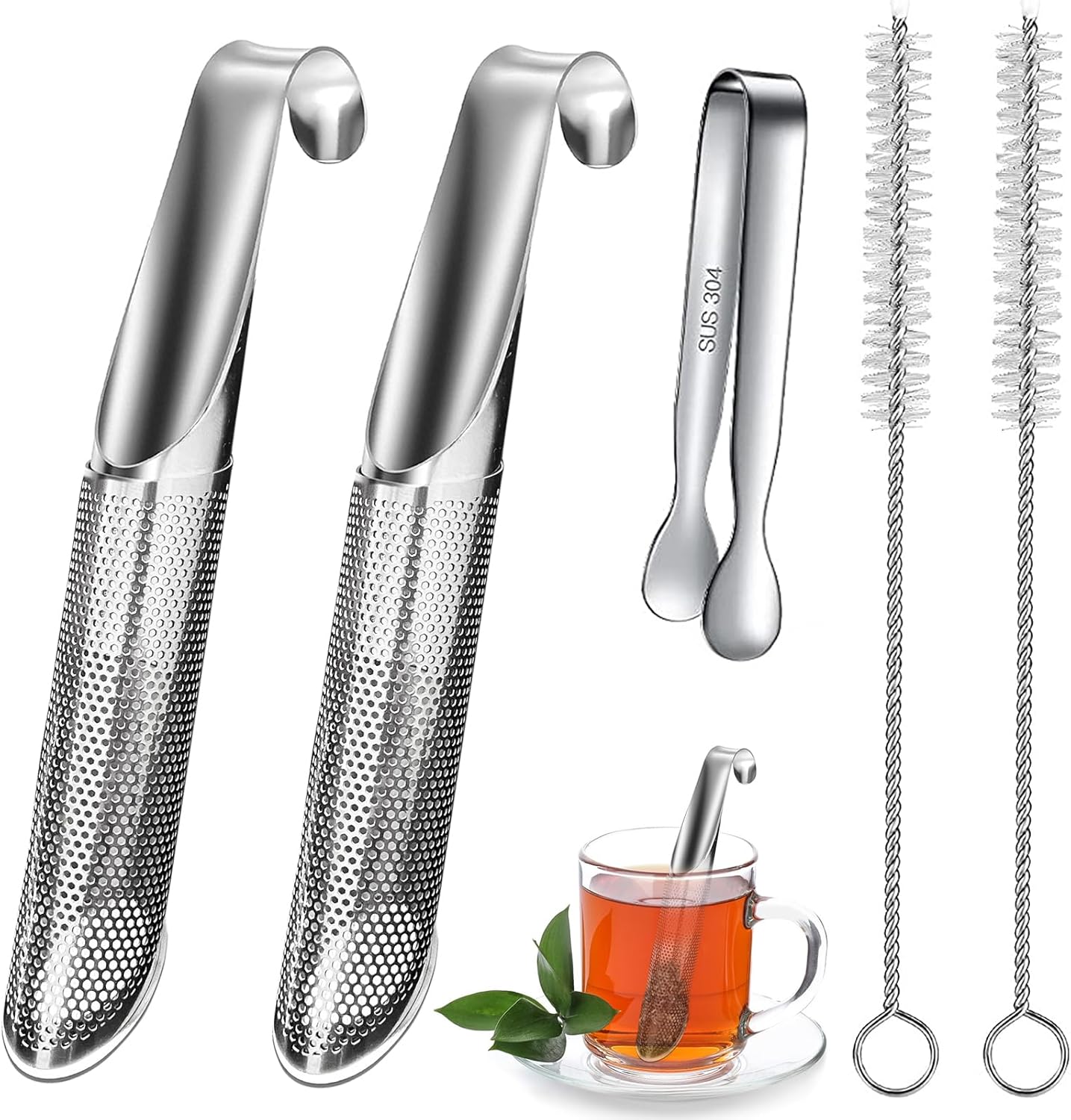 Amazon.com: 2 Pack Tea Infuser, Fine Mesh Tea Infuser for Loose Leaf ...