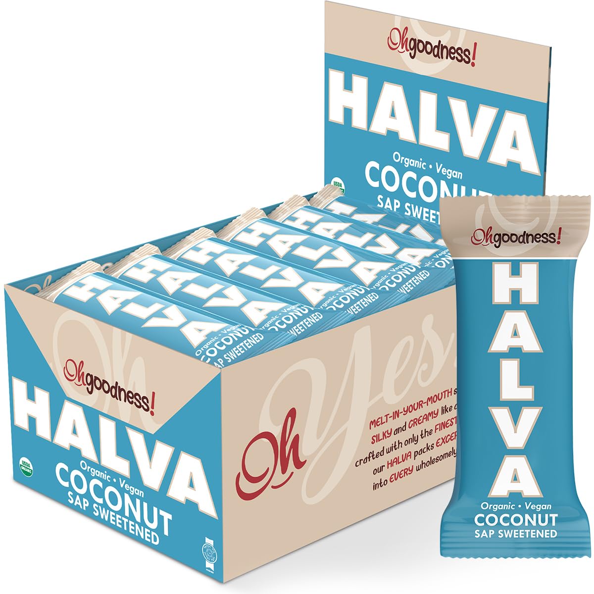 Amazon.com : Oh Goodness! Organic Halva Bars - Paleo Approved - No ...