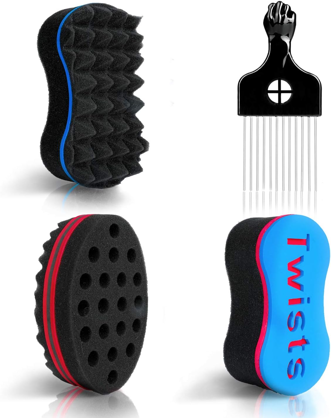 Amazon.com : Magic Twist Curling Sponges for Women and Men - LEADUWAY ...