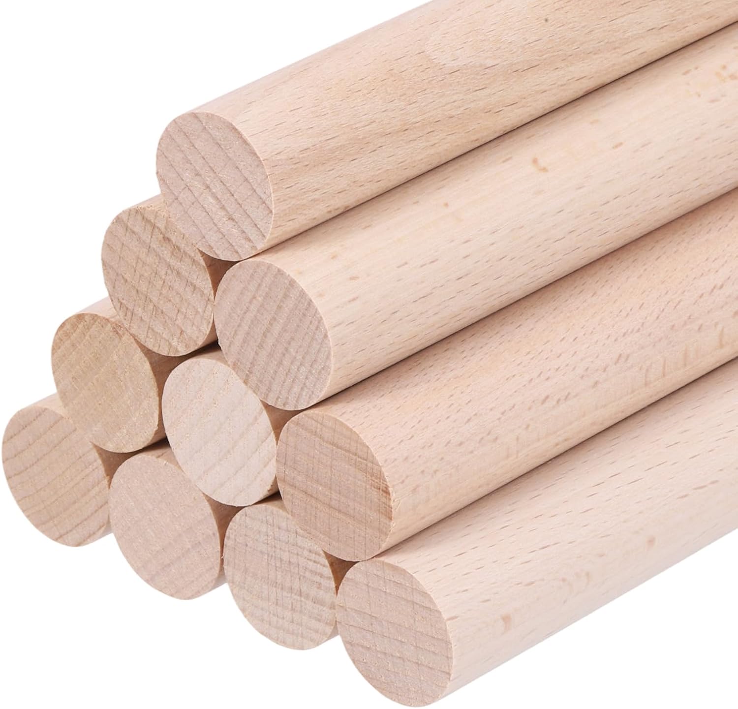 Amazon.com: MECCANIXITY Wooden Dowel Rods,(15mm) 5/8 x 6 Inch Round ...