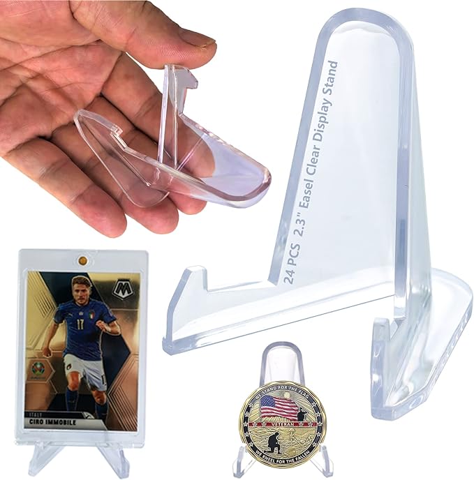 Amazon.com: LRANFOW Sports Card Stand Baseball Card Stands 24 PCS 2.3 ...