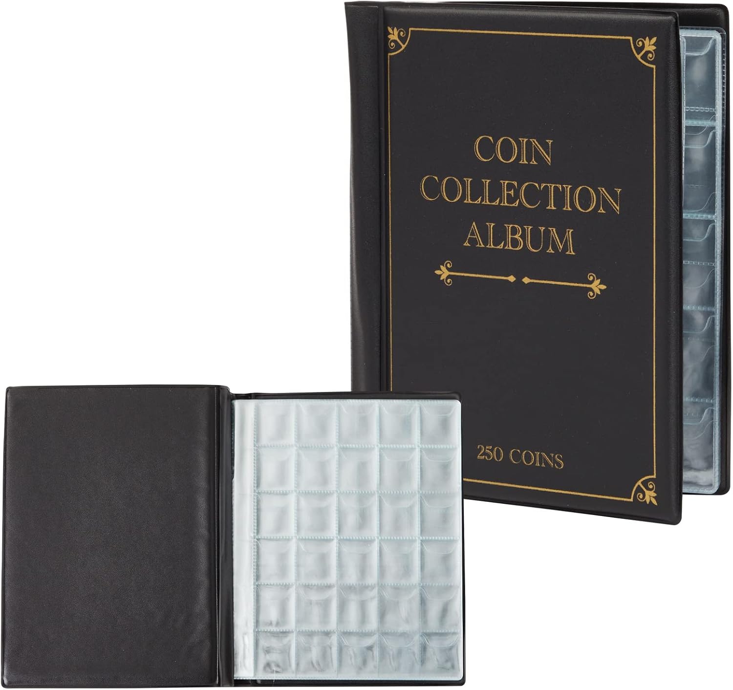 Amazon.com : Coin Collection Album, Holds Up to 250 Coins (8.5 x 6.7 in ...
