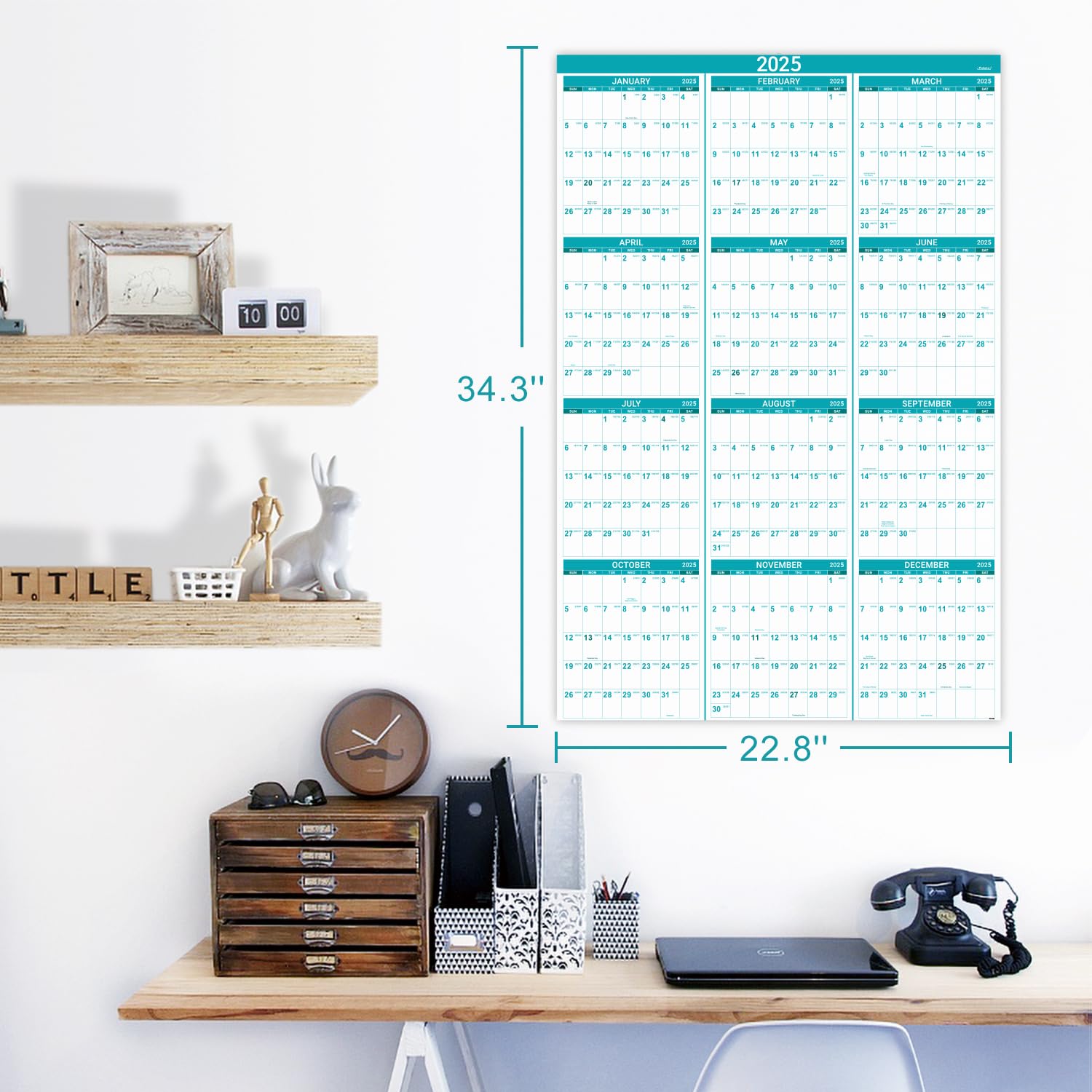 Snapklik.com : 2025 Yearly Wall Calendar - Wall Calendar 2025, Jan2025 ...