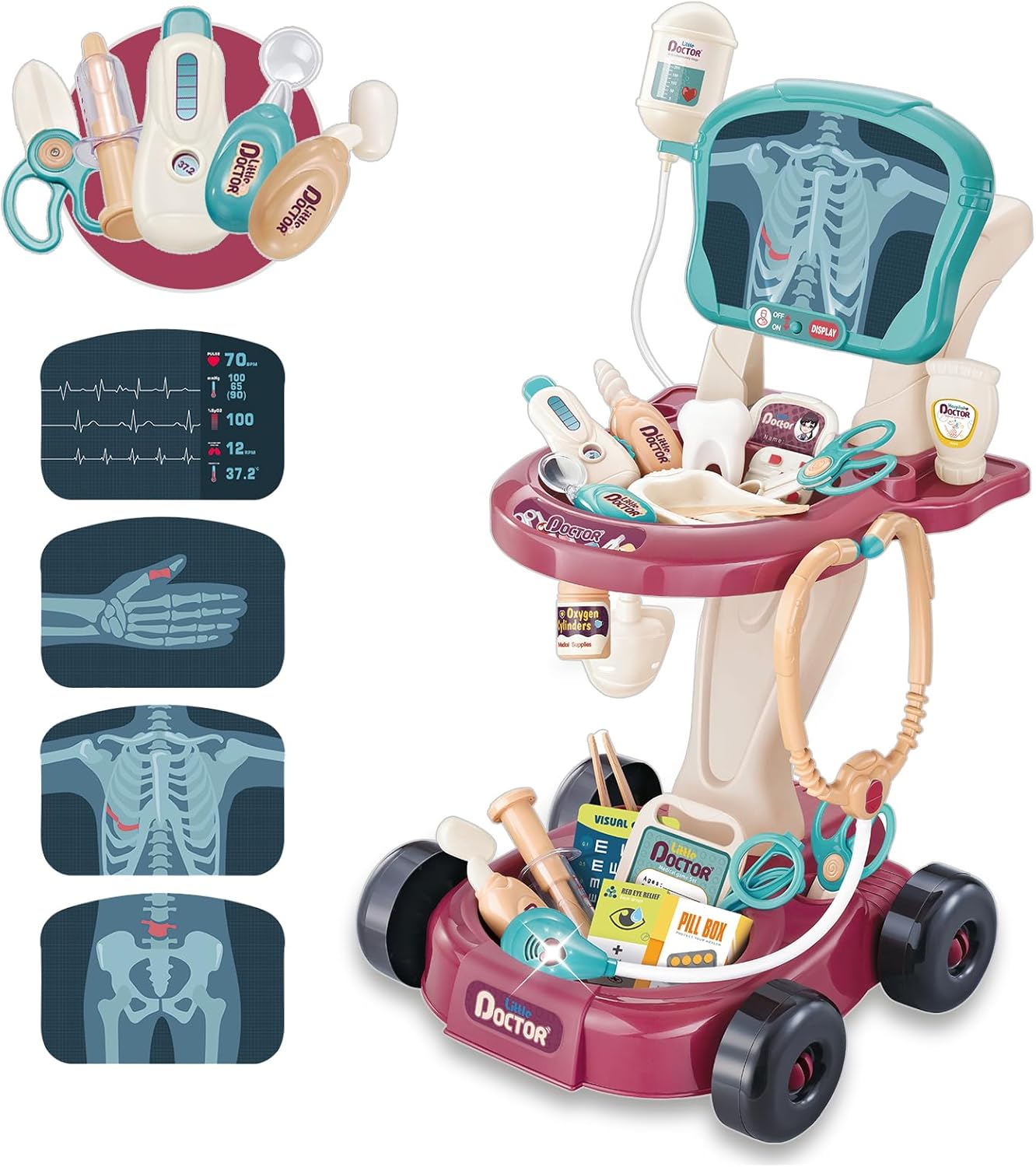 Amazon.com: 29 Pcs Doctor Kit for Toddlers 3-5 Pretend Play Toys ...