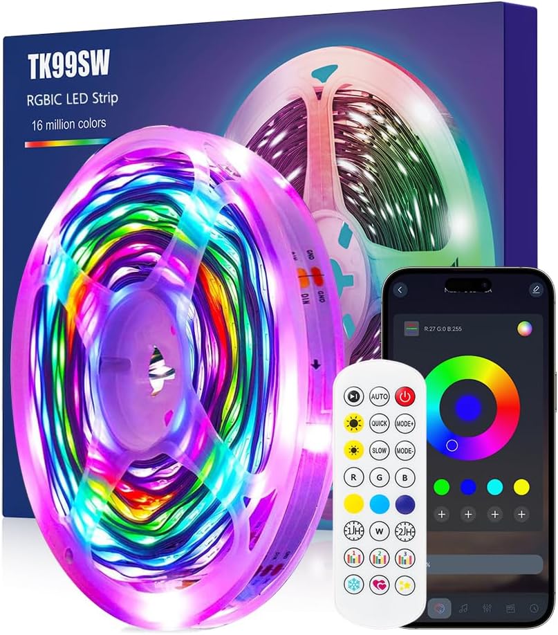 TK99SW Ruban LED 2M, Bande LED USB Multicolore Lumière avec ...