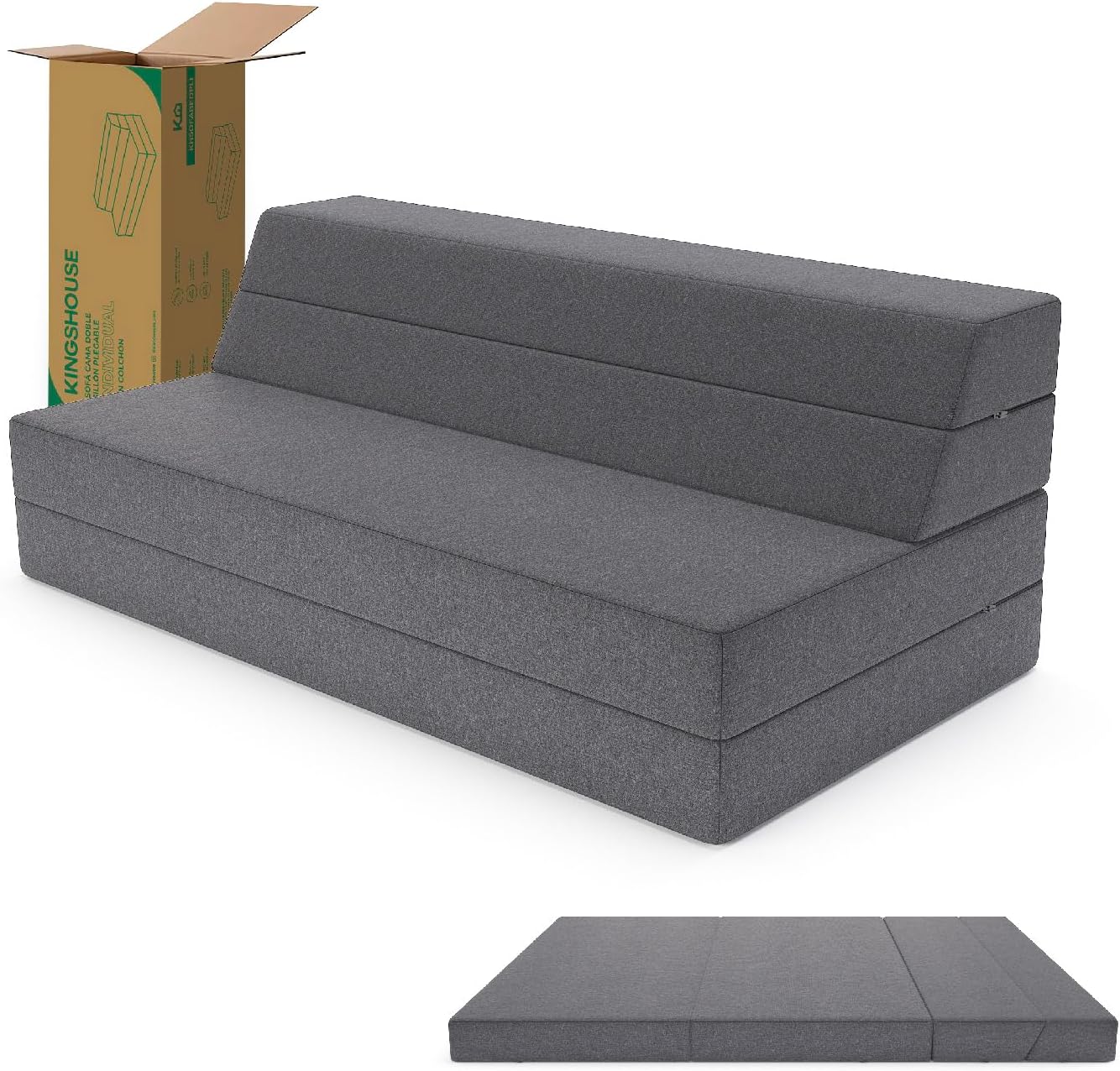 Kingshouse | Sofá Cama Matrimonial Plegable - Sillón Multifuncional y ...