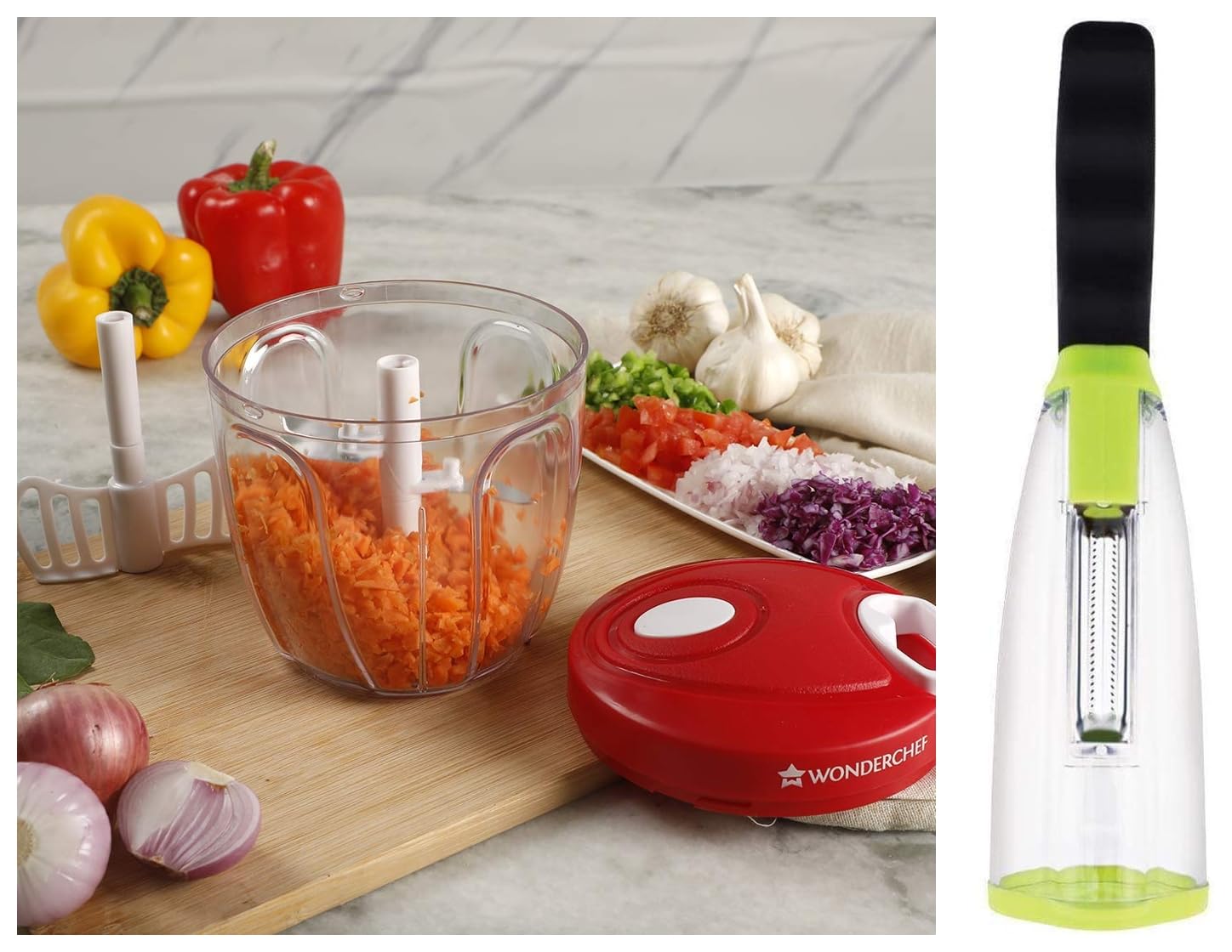 Buy Wonderchef Jumbo String Vegetable Chopper & Whipper | Vegetable ...