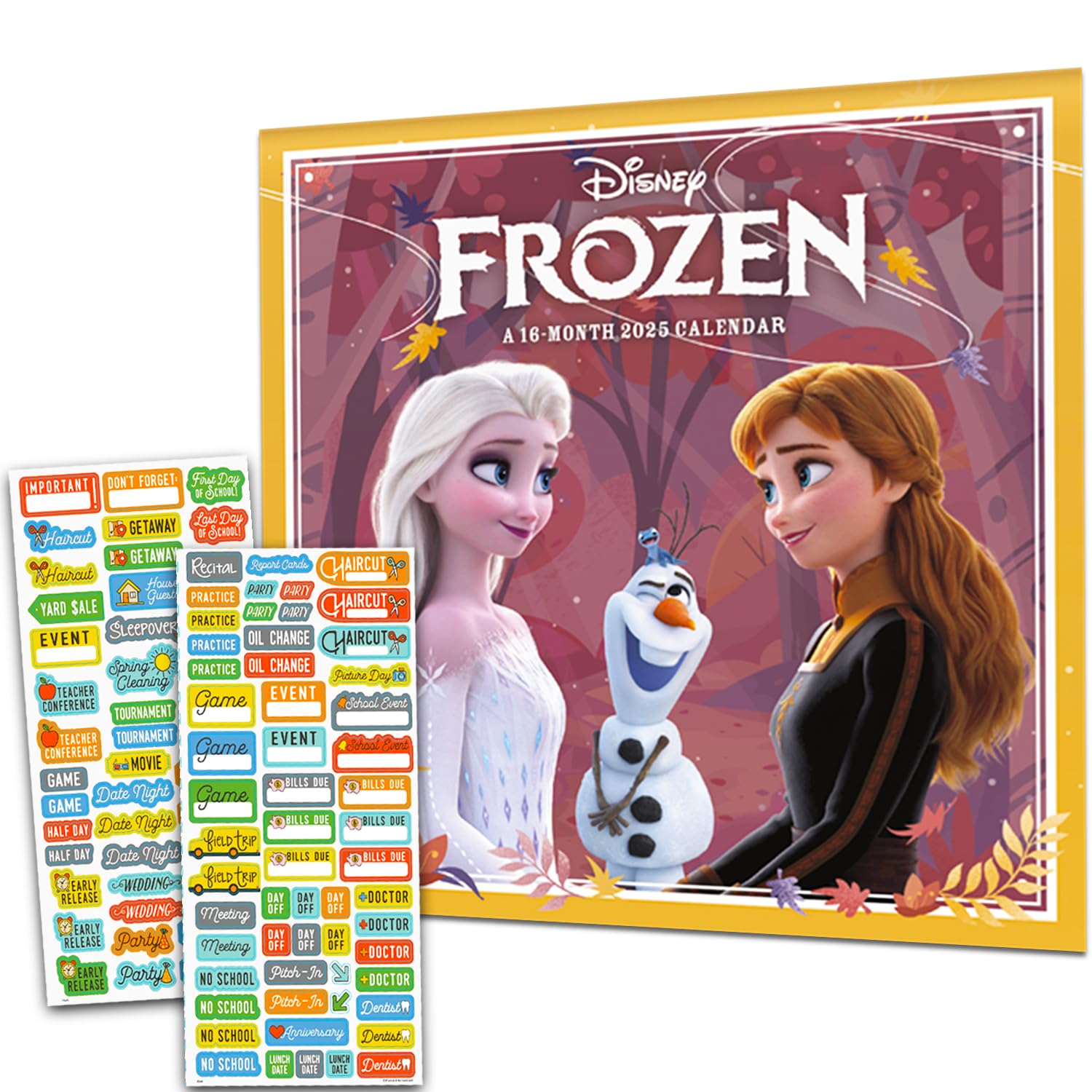 Disney Frozen Calendar 2025 Deluxe 2025 Anna And Elsa Mini | Desertcart ...