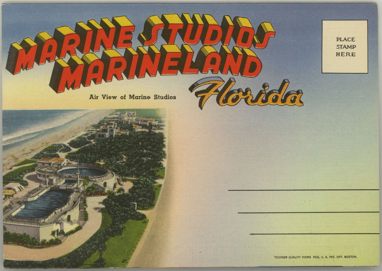 Marine Studios Marineland Florida - 1952 Souvenir Postcard Folder ...