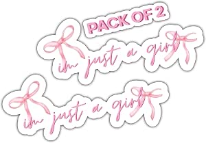 Amazon.com - THATS IT – I am Just A Girl Stickers – Vinyl Bumper ...
