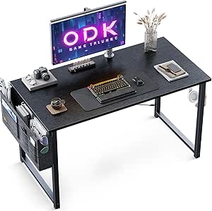 ODK Computer Desk 100 x 48 cm, Small Office Desk with Storage Bag ...