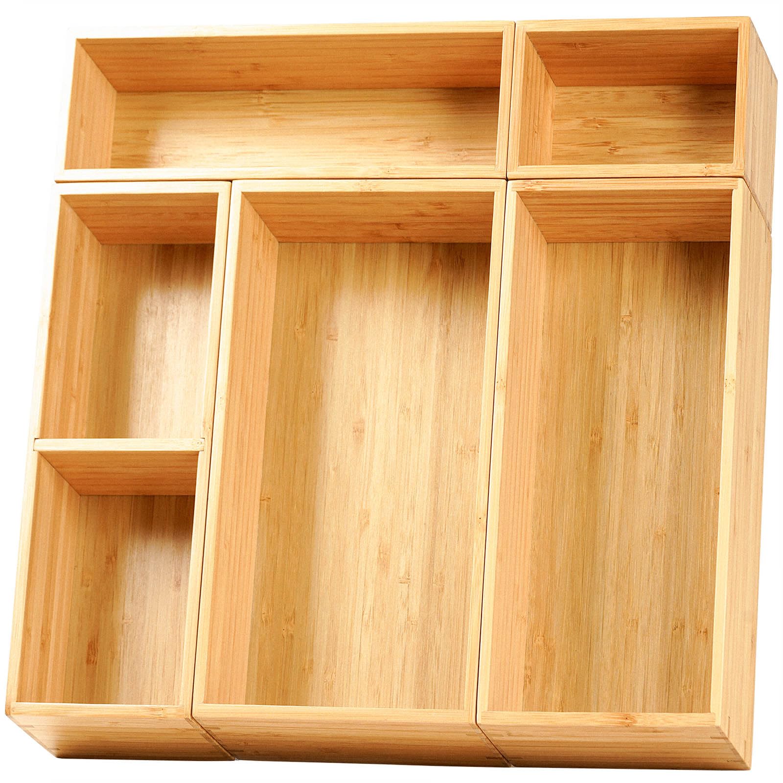 Amazon.com - Umilife Drawer Organizer Storage Boxes, 2.5" High Bamboo ...