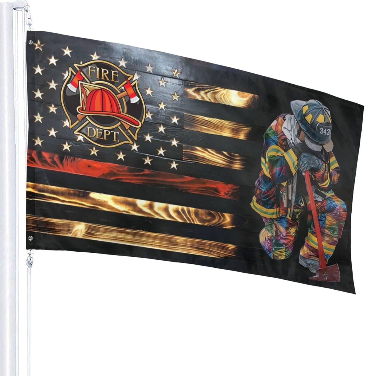 Amazon.com : New 3x5 Fire Department Flag Firefighter 3 x 5 Banner ...