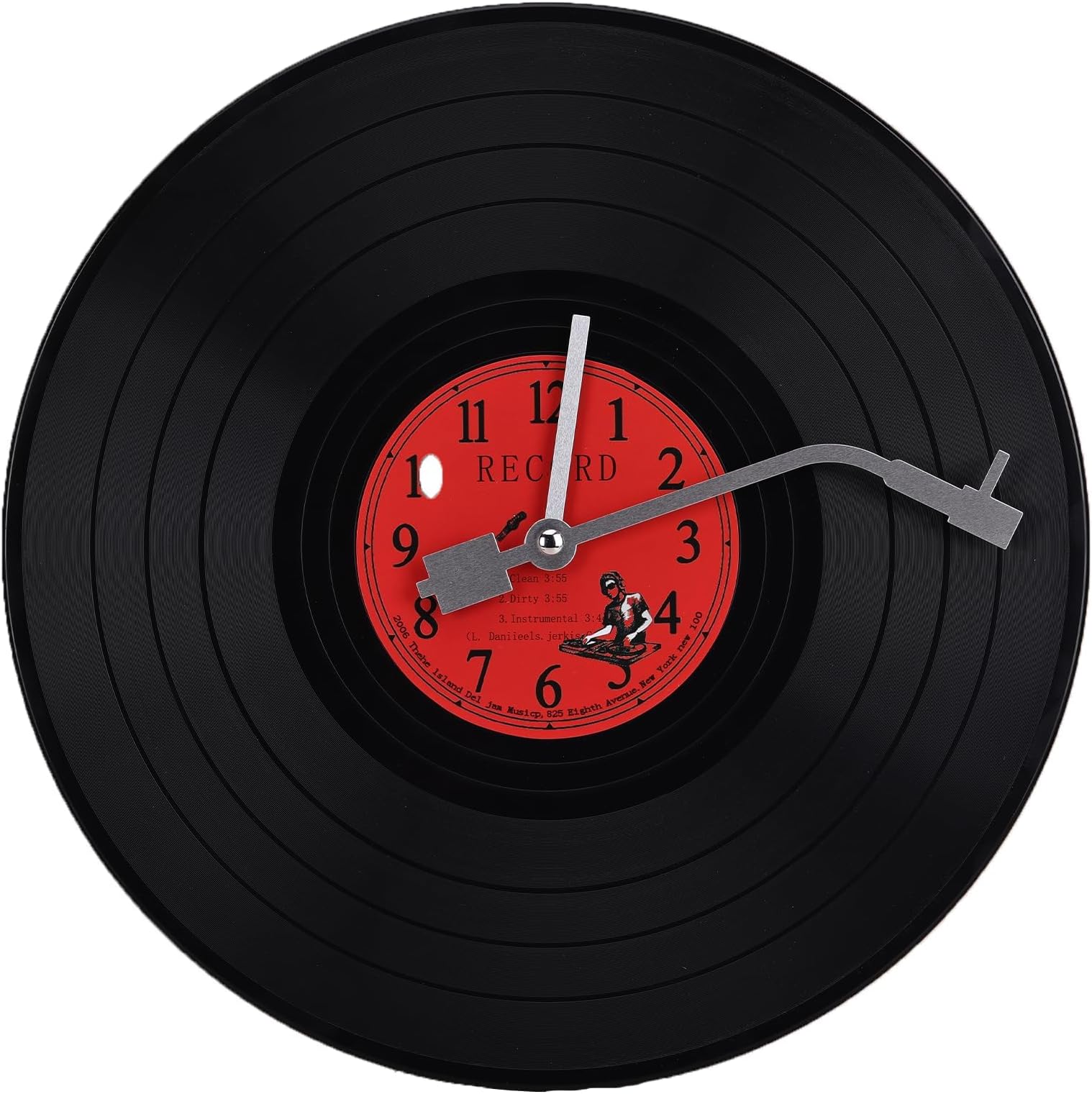 Amazon.com: NOLITOY Vinyl Record Wall Clock, Silent Non Ticking Clocks ...
