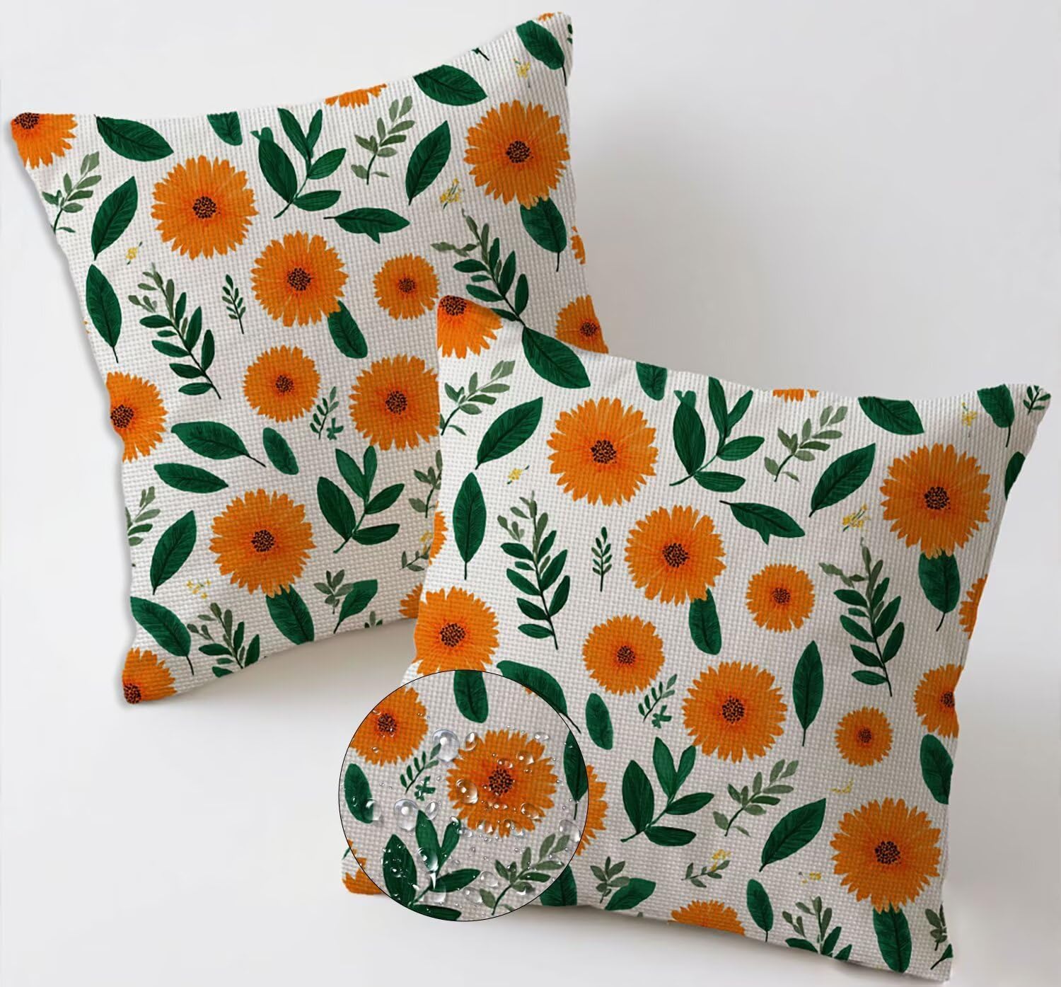 Outdoor Kissen Anlage Wasserfest Leinen Kissenbezug 70x70 cm Groß Couch ...