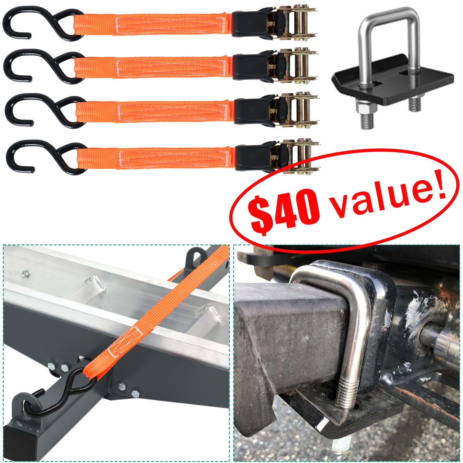 OUTPRIZE Motorcycle Hitch Carrier 400LBS, Lightweight Robust Aluminum ...