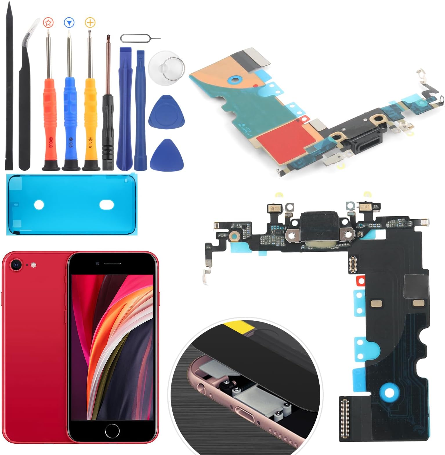 Amazon.com: Replacement for iPhone SE 2020 Charging Port Dock Connector ...