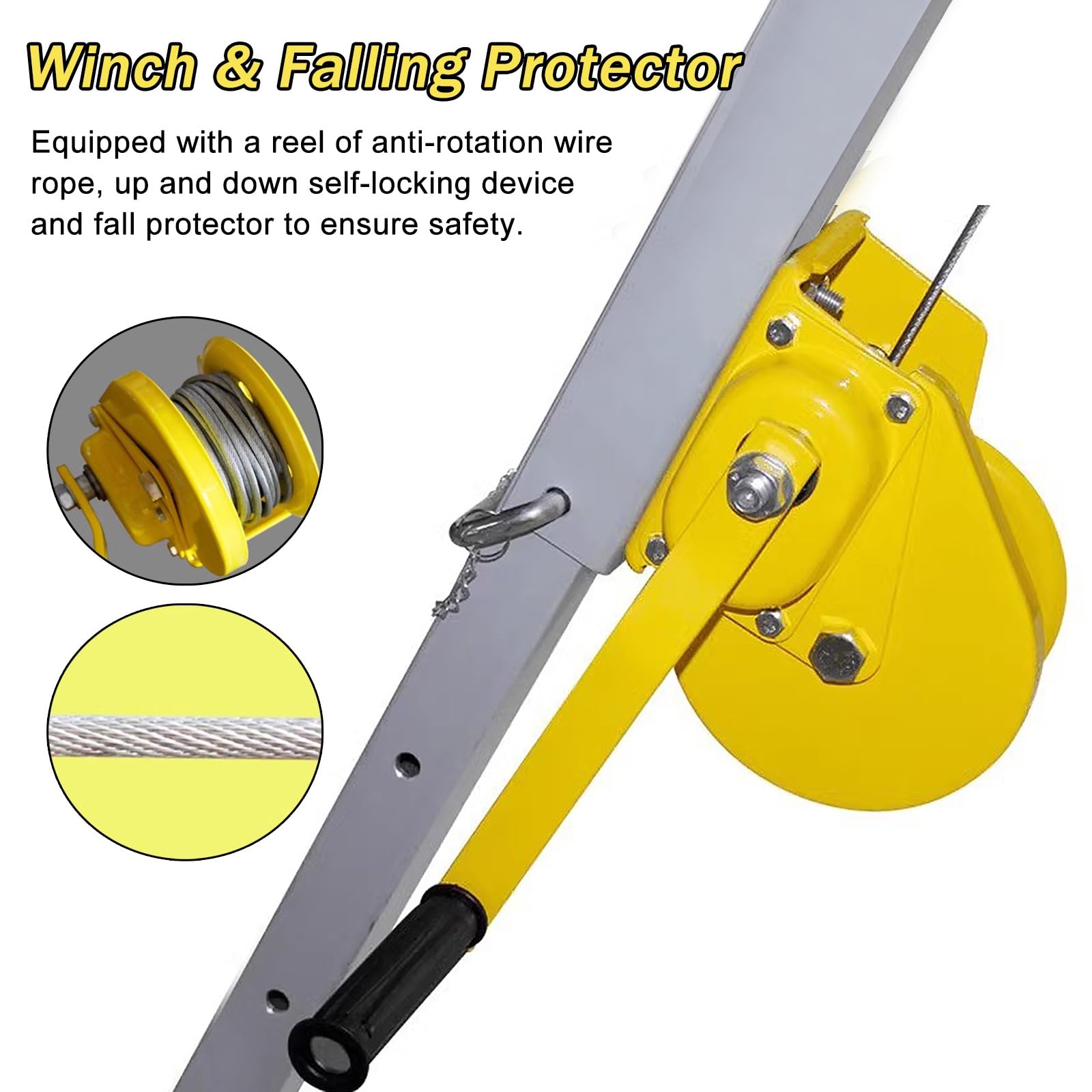 Steel Rescue 8 Kit With 1200 Lb. Lifting Winch And Fall Arrest Lifting ...