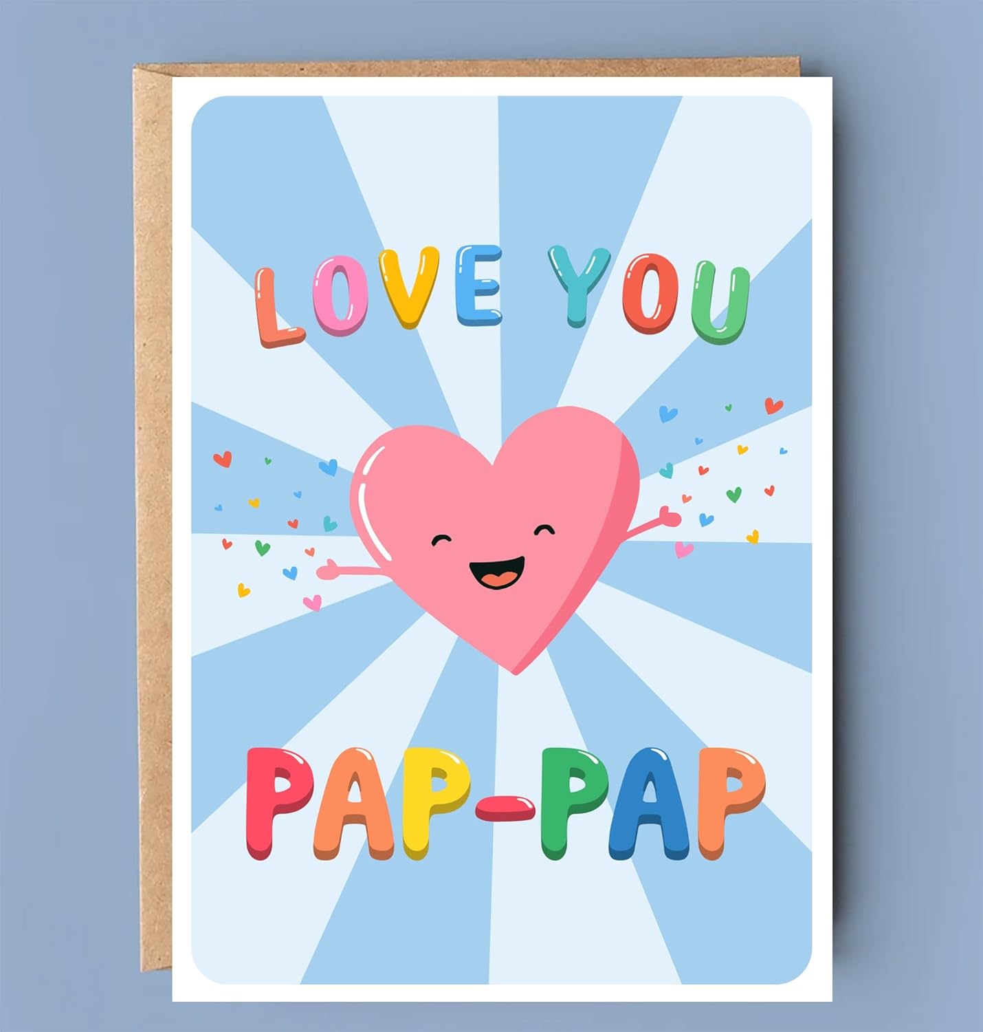 Amazon.com : PTDShops Love You Pap-Pap Card - Cute Birthday Card For ...