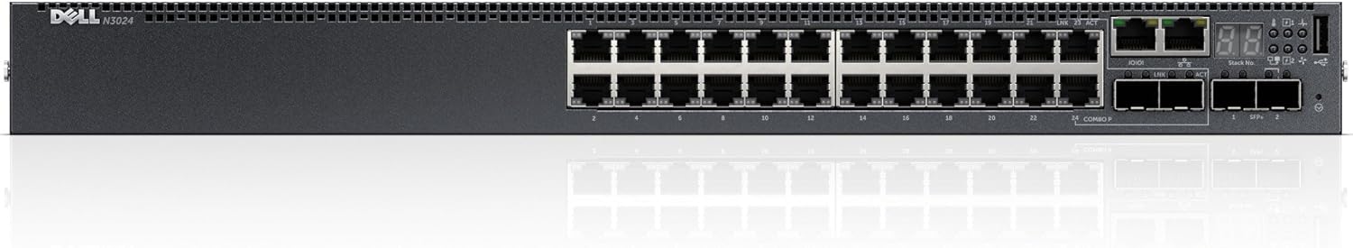 Dell PowerConnect N3024 L3 Gigabit Ethernet (10/100/1000) Negro 1U ...