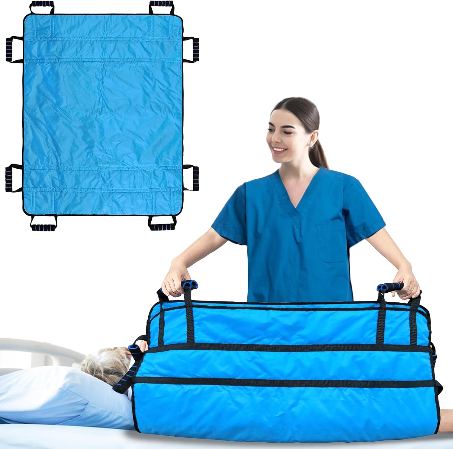 Amazon.com: Positioning Bed Pad with Handles 48" x 40" Transfer Sheet ...