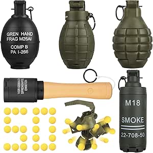 Amazon.com: Tactical Toy-Grenade for CS Battle Game,5Pcs Fall Resistant ...
