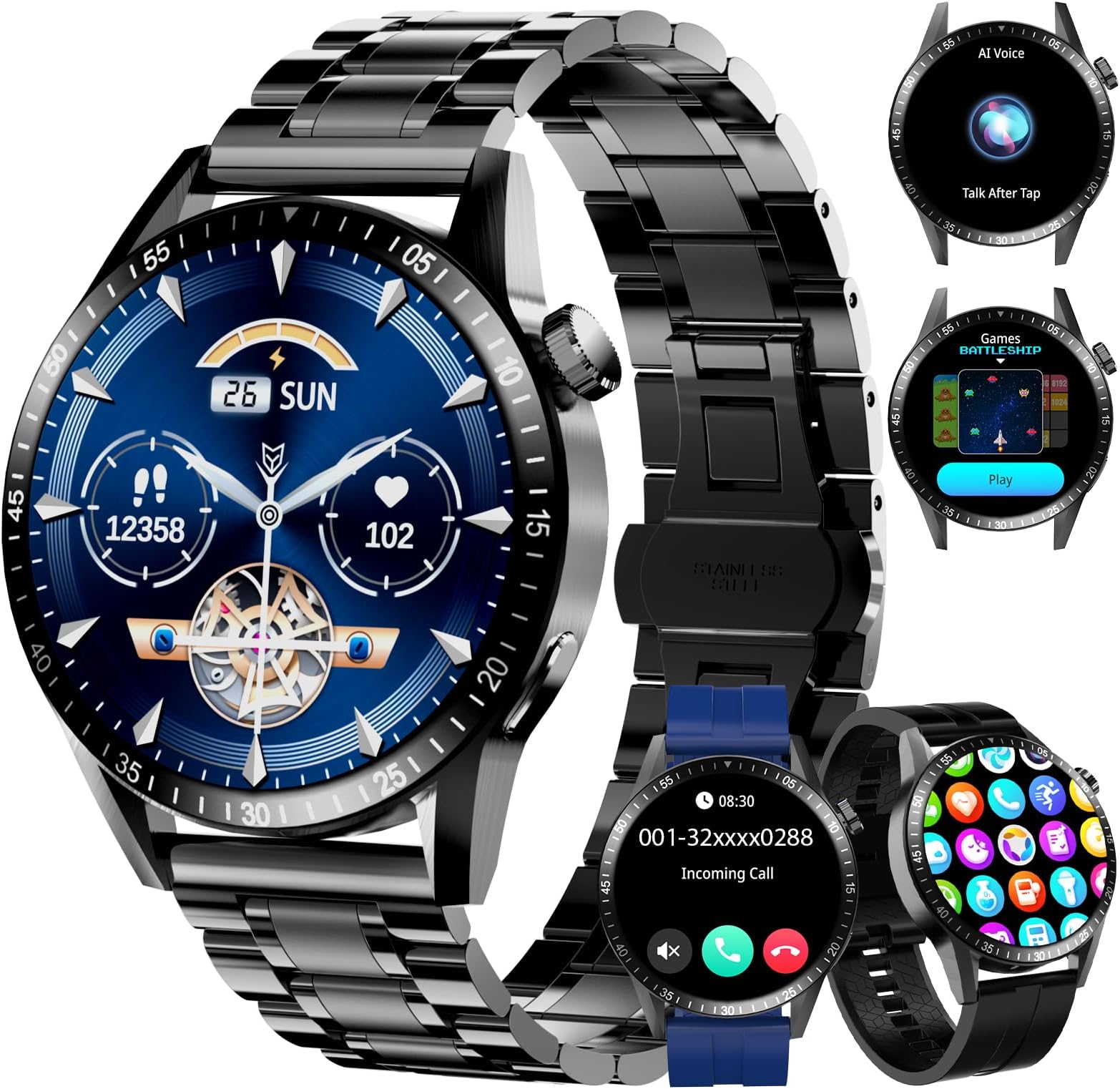Amazon.com: Homailida Smart Watch for Men with Answer/Make Calls, 1.39 ...