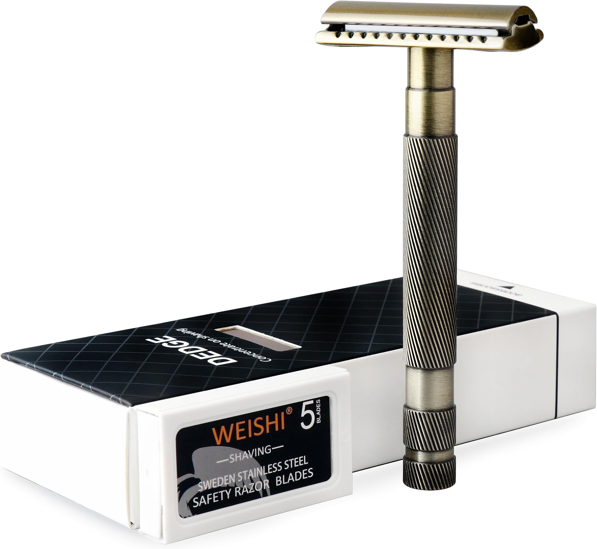 Amazon.com: DEDGE Classic Double Edge Safety Razor Single Blade Razor ...